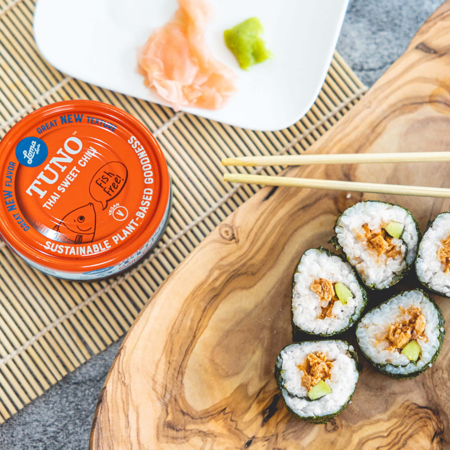 Thai Sweet Chili TUNO Sushi Recipe - Plant Based Pantry